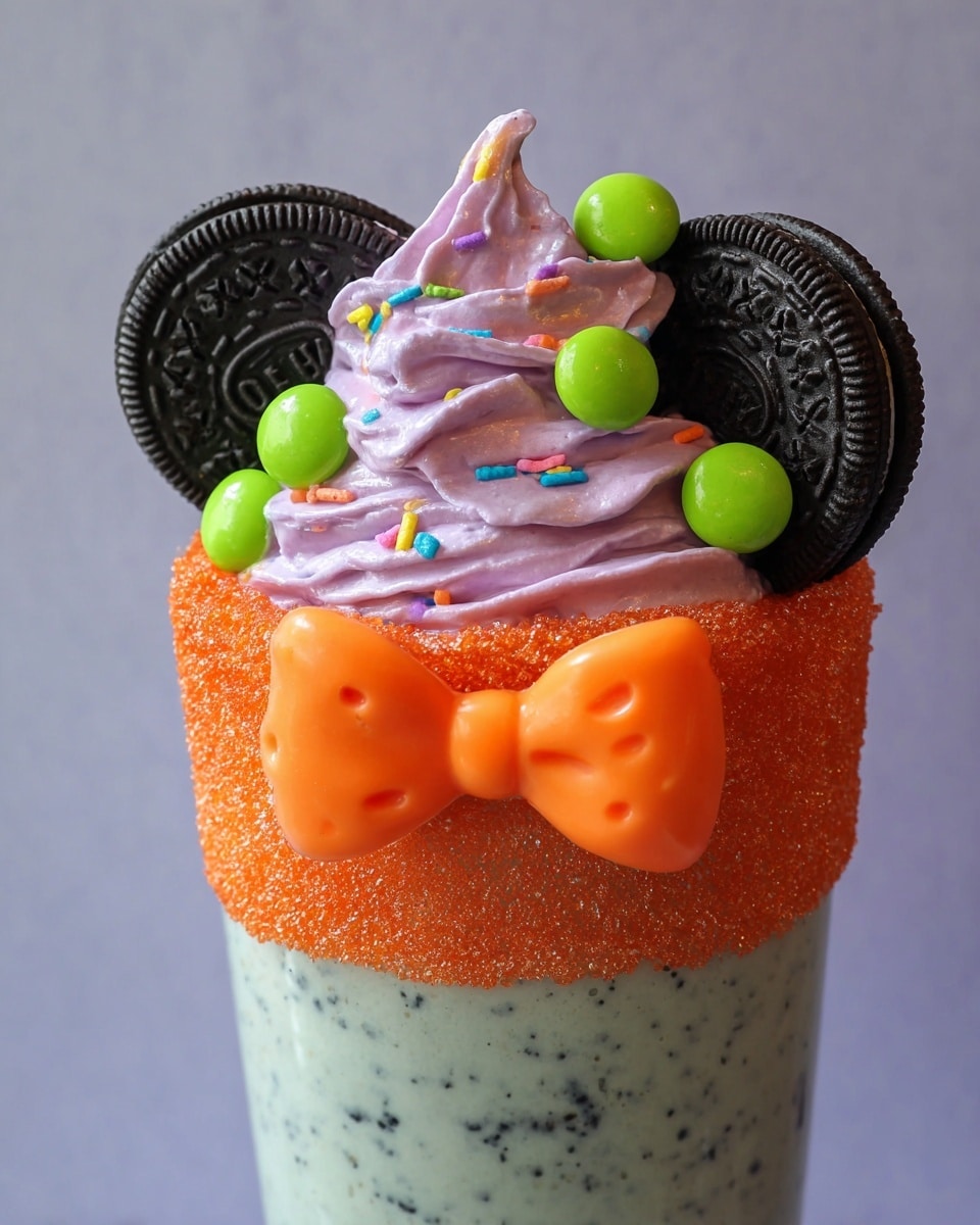 Minnie Mouse Witch Shakes: Spooky Halloween Milkshake Delight