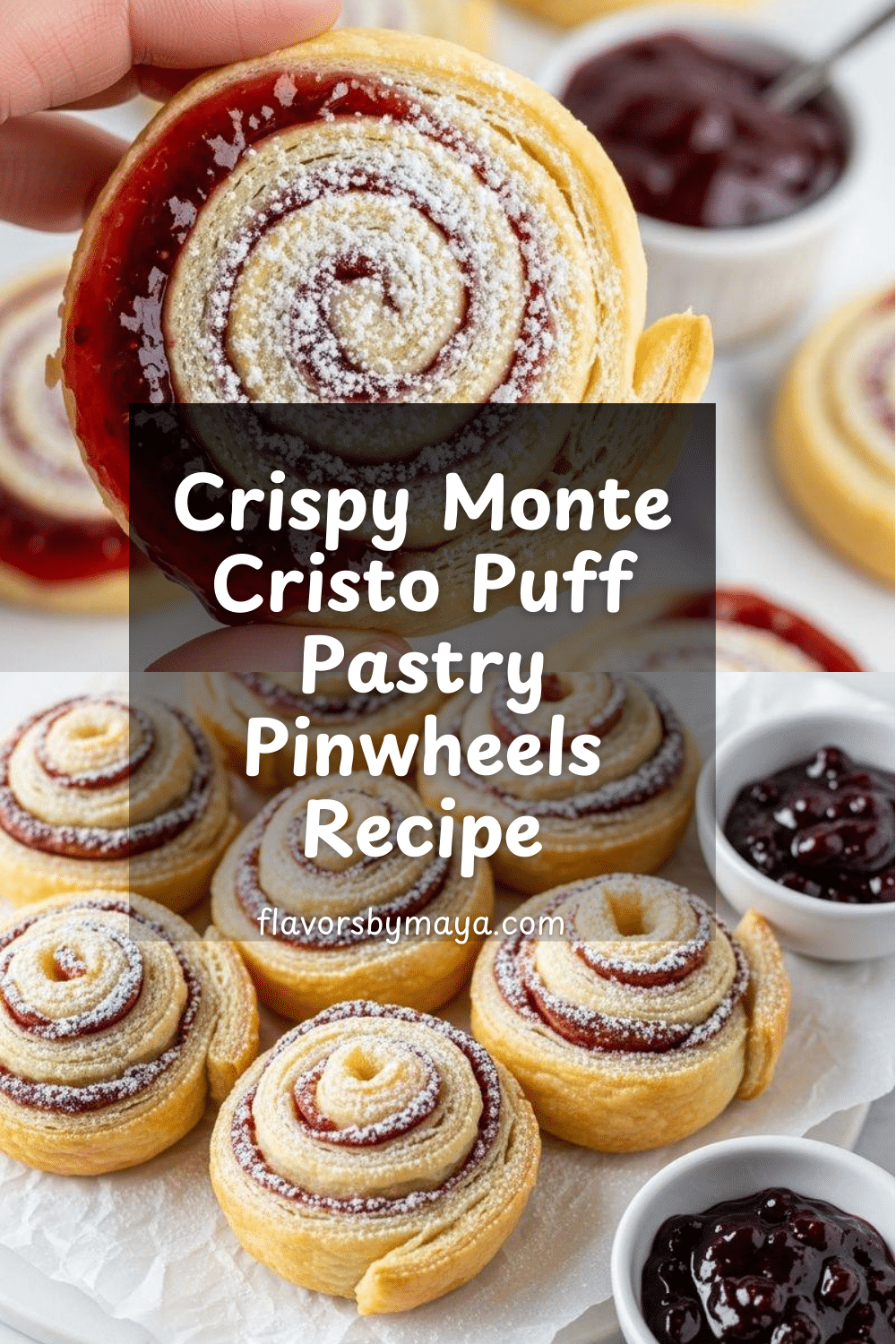 Monte Cristo Puff Pastry Pinwheels: Savory & Flaky Delight